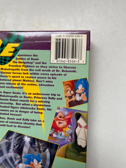 SONIC THE HEDGEHOG Super Sonic 1993 VHS Tape | Jaleel White Charlie ...