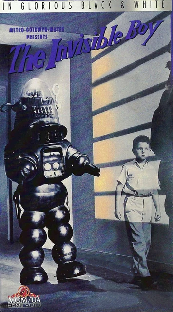 THE INVISIBLE BOY VHS (1957) Rare sequel to Forbidden Planet w/ Robby ...