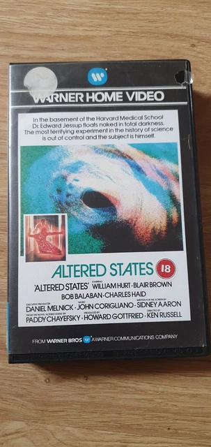 ALTERED STATES RARE VHS VIDEO Original cased Warner Video PRE CERT Ex ...