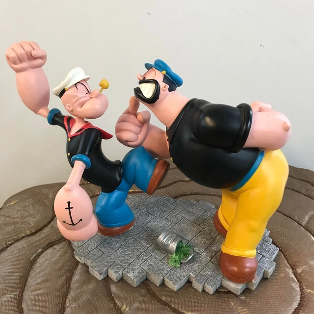 POPEYE & BRUTUS Fighting Statue figurine by king features syndicate ...