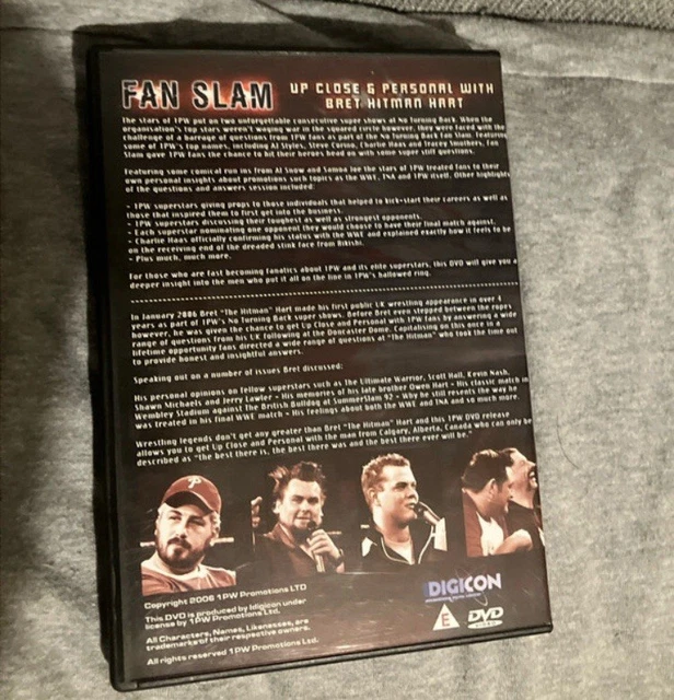 BRET HITMAN HART Fan Slam No Turning Back 1PW DVD £26.70 - PicClick UK
