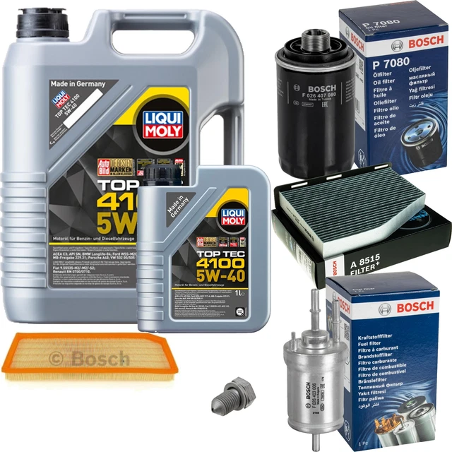 BOSCH INSPECTION SET 6L Liqui Moly Top Tec 4100 5W-40 pour VW Golf V EUR 142,71 - PicClick FR