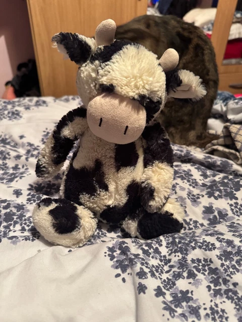 JELLYCAT BASHFUL COW, black and white. In very good condition £47.52 ...