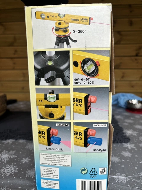 POWERFIX PLW 670 Laser Spirit Level With Tripod. £45.00 - PicClick UK