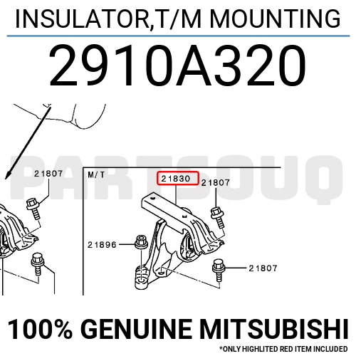 2910A320 GENUINE MITSUBISHI INSULATOR,T/M MOUNTING $255.81 - PicClick AU