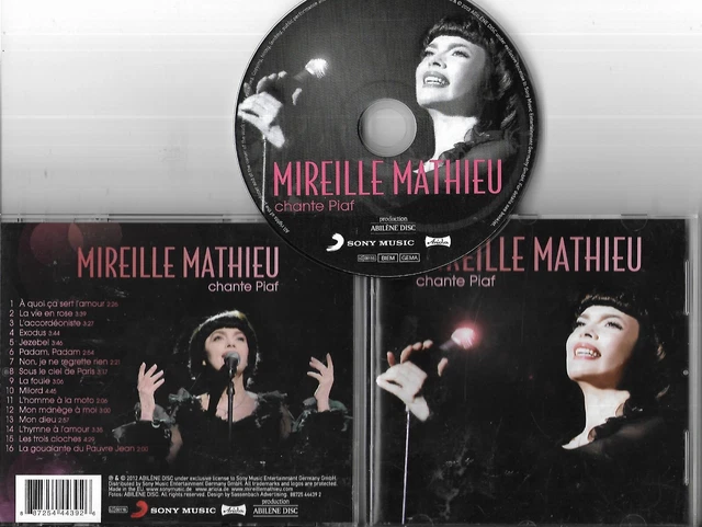 CD PICTURE 16 Titres Mireille Mathieu Chante Edith Piaf De 2012 EUR 7 ...