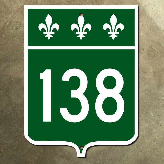 CANADA QUEBEC ROUTE 138 Montreal Trois-Rivieres highway marker road ...