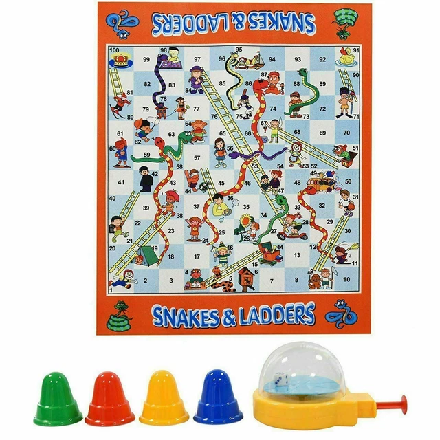SNAKES AND LADDERS Traditional Board Game Large Mat Family Kid Adult ...