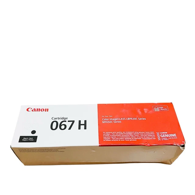 CANON GENUINE 067H High Capacity Laser Printer Black Toner Cartridge ...