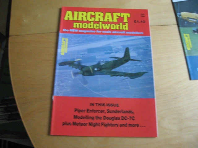 AIRCRAFT MODELWORLD JULY 1986 piper enforcer sunderland douglas DC-7C ...