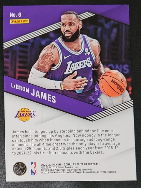 LEBRON JAMES 2022-23 Donruss Elite SPELLBOUND "N" Insert Card (no.6 ...
