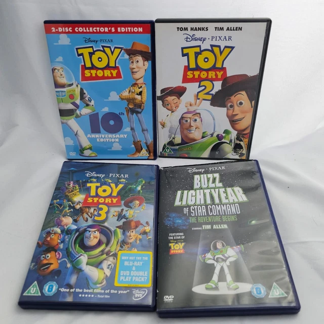 DISNEY PIXAR TOY Story Collection DVD 1 2 3 and Buzz Lightyear Star ...