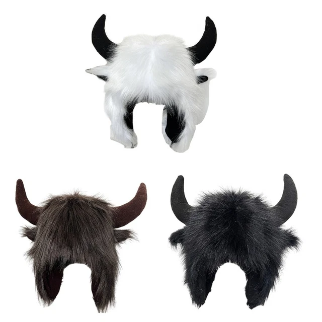WARM AND COMFORTABLE Bull Hat Earflap Hat for Outdoor Adventures ...