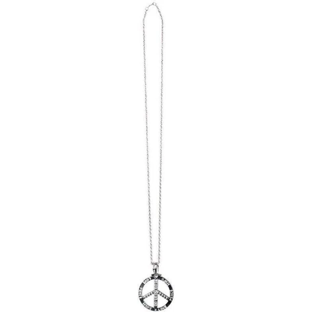 BOLAND HIPPIE PEACE Sign Medallion Necklace Adult Fancy Dress Accessory ...