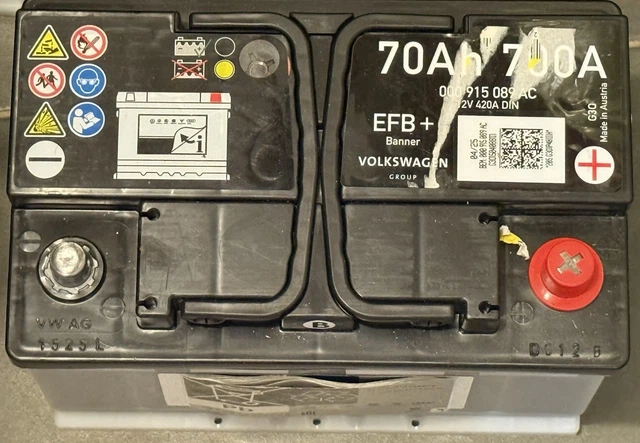 ORIGINAL VW AUTOBATTERIE Batterie Starterbatterie 12V 70Ah 420/700A ...