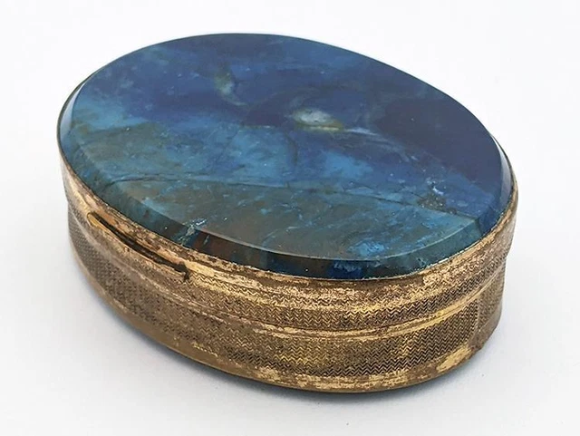 VICTORIAN LAPIS & Gilt Copper Snuff Box 19Th Century £145.00 - PicClick UK