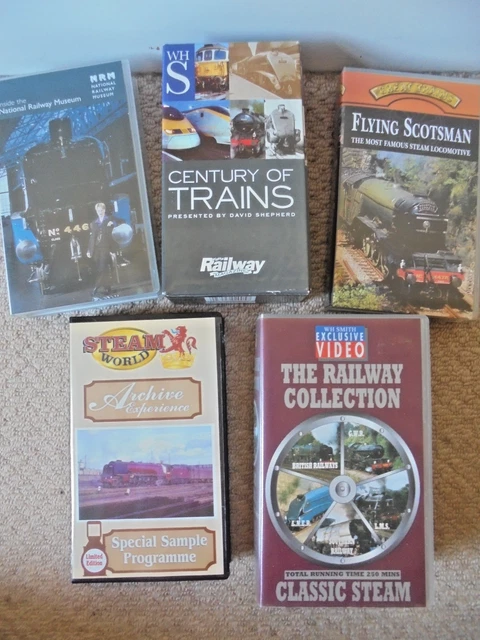STEAM TRAIN RAILWAY VHS Video Tapes Bundle Steam World Flying Scotsman ...