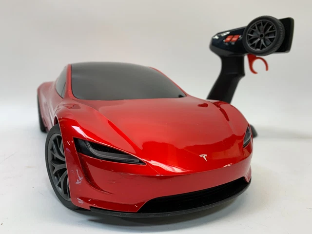 HOT WHEELS TESLA Roadster Radio Remote Control RC Car By Mattel 1:10 ...