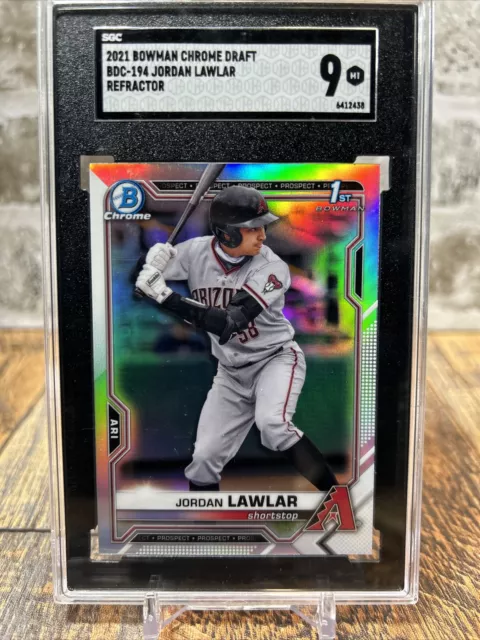 SGC 9 JORDAN Lawlar 2021 Bowman Draft chrome réfracteur 1er Bowman #BDC ... SGC 9 JORDAN Lawlar 2021 Bowman Draft chrome réfracteur 1er Bowman #BDC ...