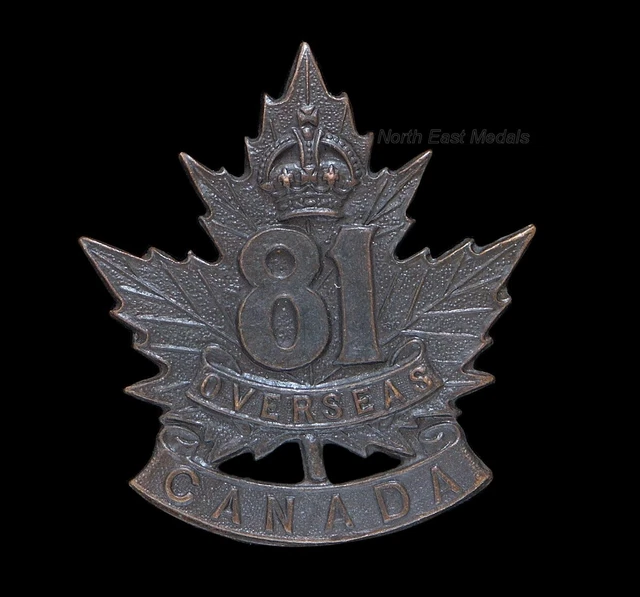 WW1 CEF CANADIAN Expeditionary Force 81st Battalion Cap Badge £19.99 ...