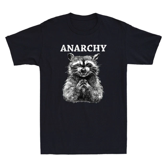 Anarchy Raccoon Political For Ancomm Liberal Angry Raccoon Vintage Men