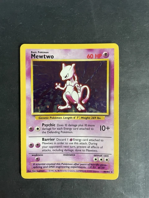 CARTE POKÉMON MEWTWO Holographique set de base 1995. Négociable EUR 130 ...