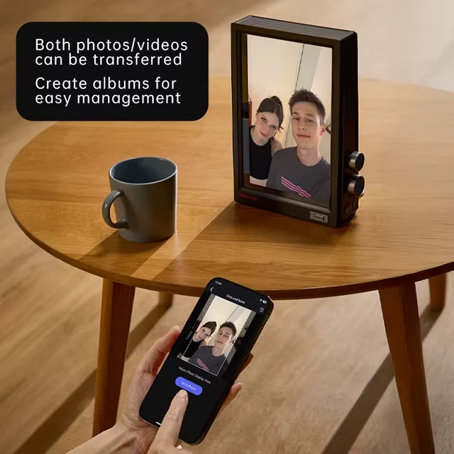 TIMESFRAME PURE TRANSPARENT WiFi Digital Photo Frame 32GB, App Control ...