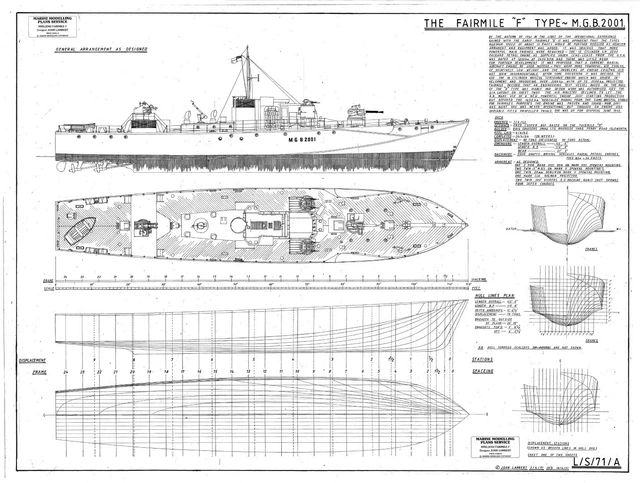 FAIRMILE F. SCHNELLBOOT. Bauplan EUR 33,93 - PicClick DE