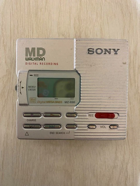 SONY MZ-R90 MD Reproductor Grabadora Minidisc Walkman Plateado Cuerpo ...