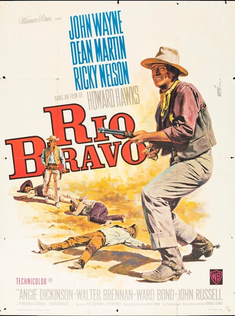 RIO BRAVO, JOHN Wayne, Repro Affiche Cinema Vintage (60X80) Hq EUR 24 ...