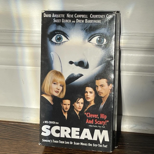 SCREAM WES CRAVEN Drew Barrymore Courteney Cox VHS 1996 Horror Slasher ...