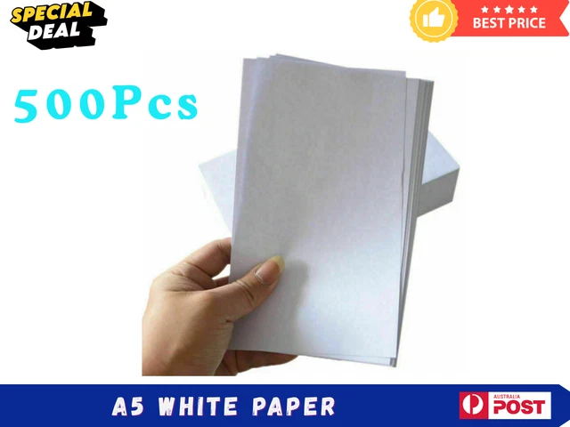A5 PRINTING PAPER White 80 GSM 500 Sheets Copy Printer Inkjet Laser $34 ...