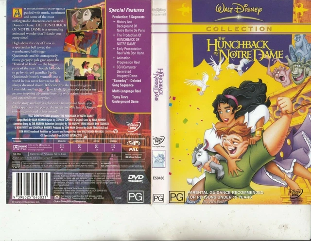 THE HUNCHBACK OF Notre Dame-1996-Walt Disney Pictures-Movie WDP-DVD £14.65 - PicClick UK