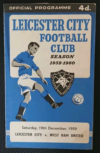 WEST HAM UNITED Away Programme v Leicester 19-12-1959. £1.49 - PicClick UK