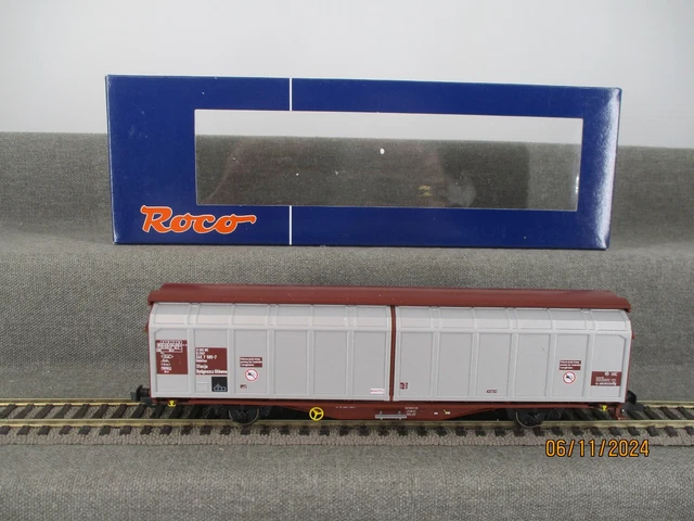 ROCO SPUR H0 66577 Güterwagen Schiebewandwagen der PKP in OVP EUR 45,90 - PicClick DE