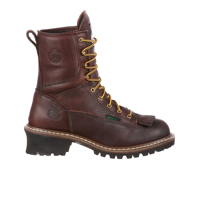 GEORGIA BOOTS LOGGER 8 Inch Waterproof Soft Toe Work Mens Brown G7113 £ ...