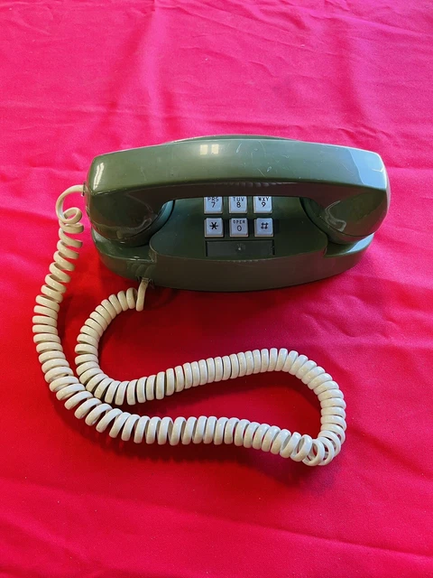 VTG PROPERTY OF Michigan Bell WESTERN ELECTRIC Green Push Button Wall ...