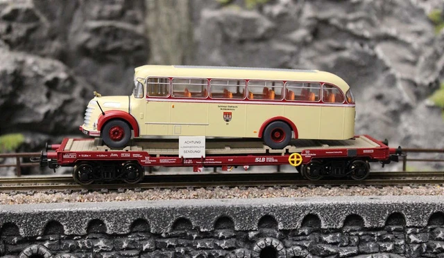 LILIPUT 235782 TRANSPORTWAGEN der SLB mit Gräf & Stift Bus der ...