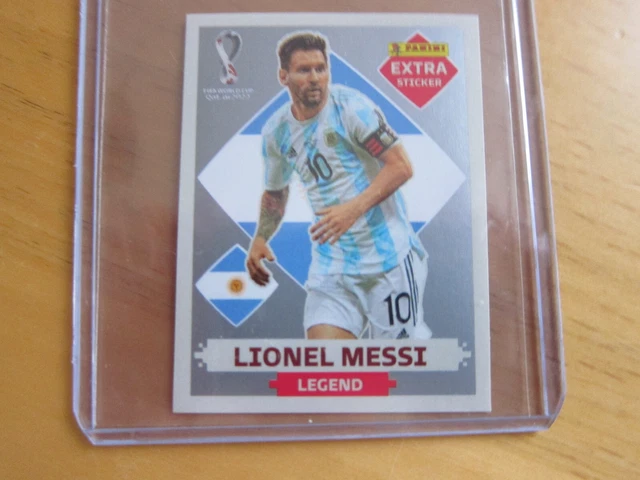 PANINI FIFA WM 2022 Lionel Messi EXTRA STICKER Silber Legend EUR 62,00 ...