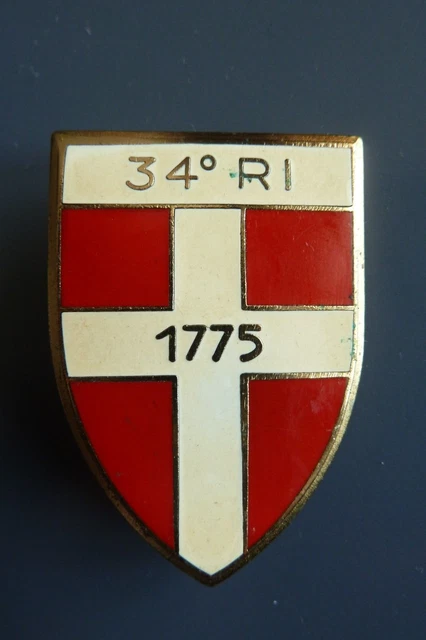 ORIGINAL MILITAIRE INSIGNE 34° Regiment D'infanterie / Drago Tbe EUR 7 ...