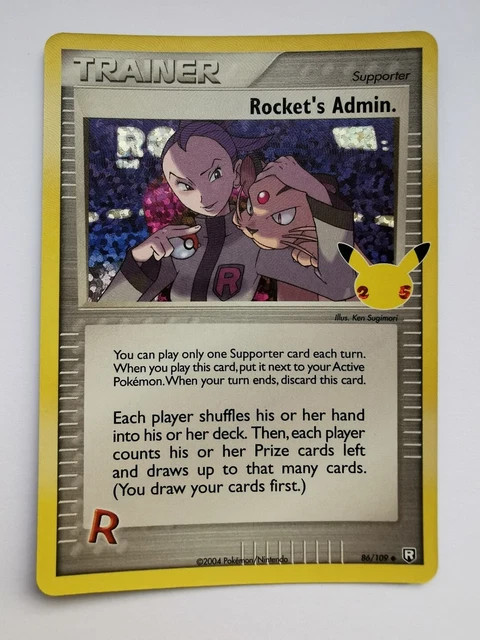 POKEMON TCG CELEBRATIONS 86/109 Rocket's Admin Card Trainer Pokemon ...