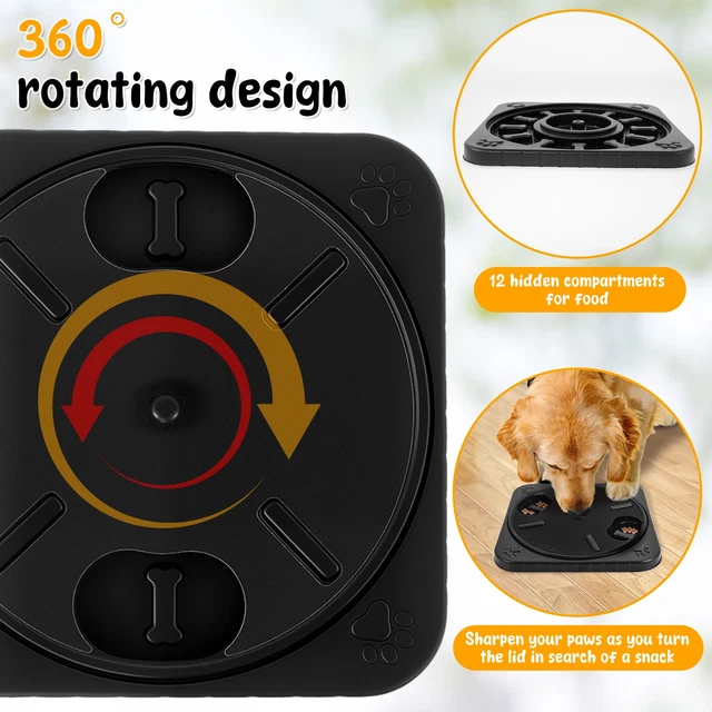 DOG NAILS SCRATCH Pad 360° Rotating Round Dog Scratch Pad with Food ...