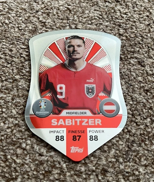 MATCH ATTAX UEFA Euro 2024 Marcel Sabitzer Chrome Shield Trading Card £3.99 - PicClick UK
