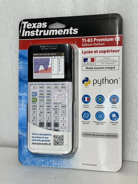 Calculatrice Graphique Texas Instrument Ti 83 Premium Ce Édition Python