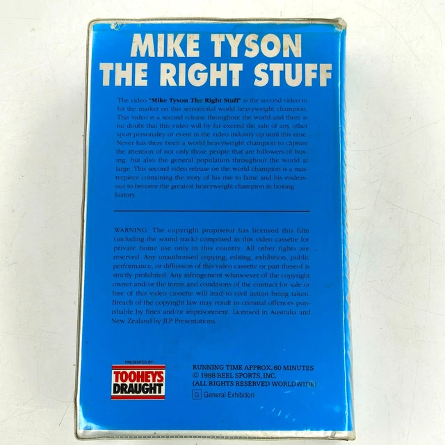 MIKE TYSON - The Right Stuff - Big Box Clamshell VHS Tape £24.28 ...
