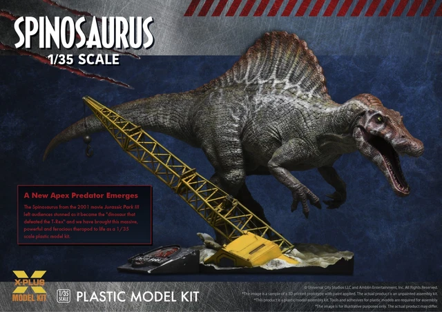 X-PLUS JURASSIC PARK III: Spinosaurus 1:35 Scale Plastic Model Kit £49. ...