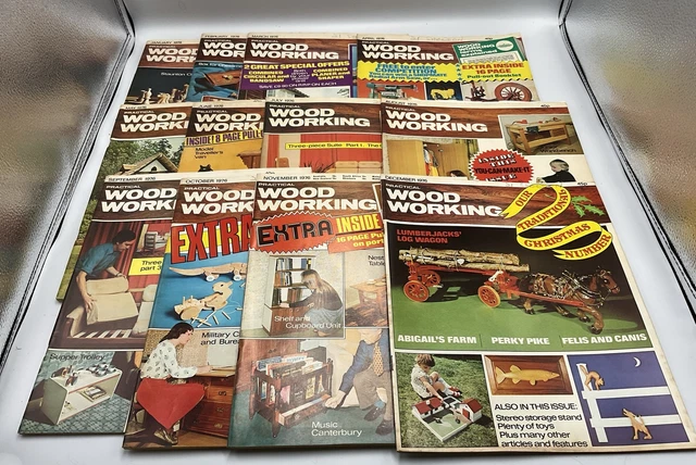 VINTAGE PRACTICAL WOODWORKING Magazine Full Set Of 12 From 1976 EUR 17 ...