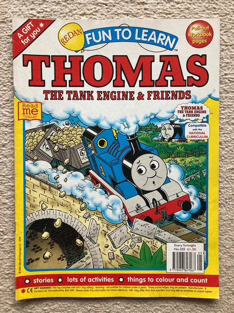 THOMAS THE TANK Engine Fun to Learn Issue 205 From 1999 With Poster £5. ...