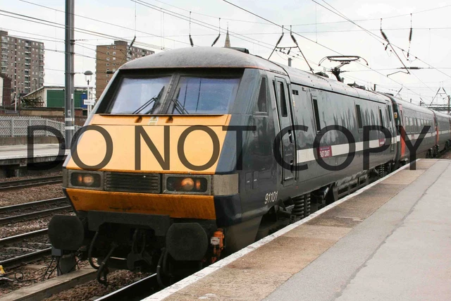 UK ELECTRIC TRAIN Railway Photograph Of Class 91 91101 Locomotive. Rm91 ...