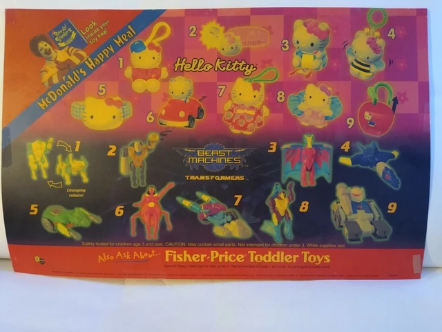 MCDONALD'S 2001 HELLO Kitty and Beast Machine Happy Meal Translite 14 ...